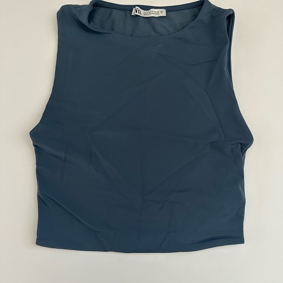 Zara | Tops | Zara Womens Polyamide Crop Top | Poshmark